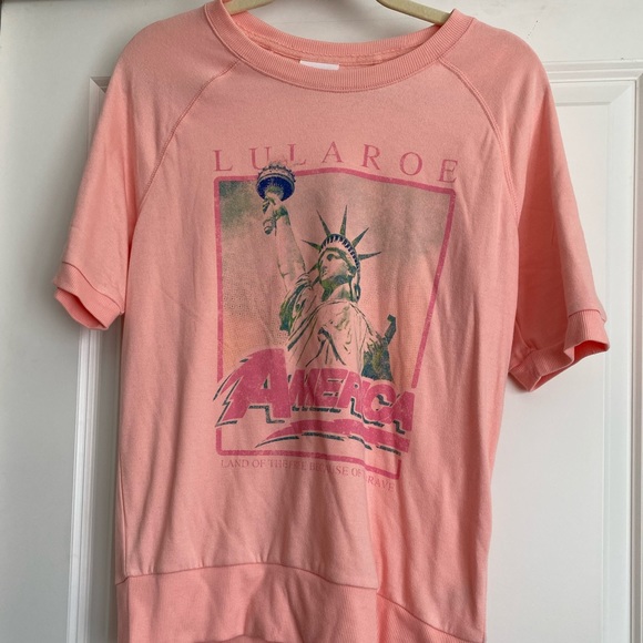 LuLaRoe | Tops | Lularoe Xs Ballet Pink Pastel Statue Of Liberty ...